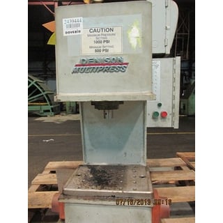 1 Ton, Denison Multipress #A, Hydraulic Press, 3" stroke, 10" x 7.5 ...