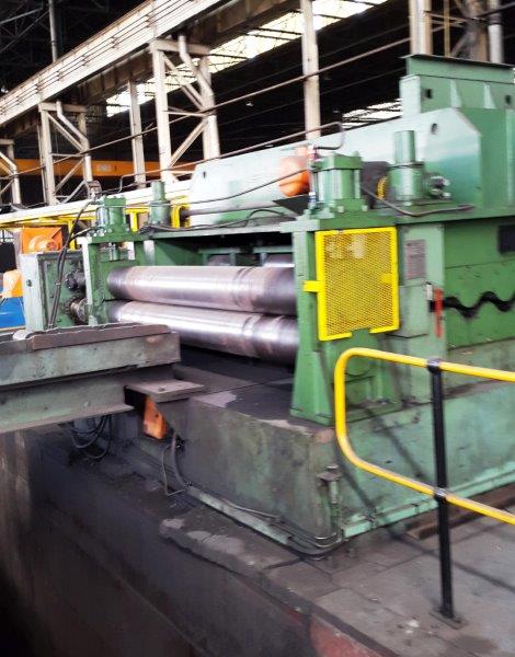 96" x .5" Delta, 60000 lb., backed-up flattener, 5" dia. corrective ...