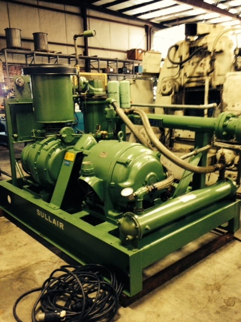 525 cfm, 150 psig, Sullair #25-150L, rotary screw air compressor ...