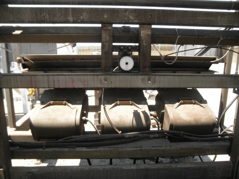 FMC Link-Belt tote dumper, hydraulic, 52" W opening, includes rollers ...