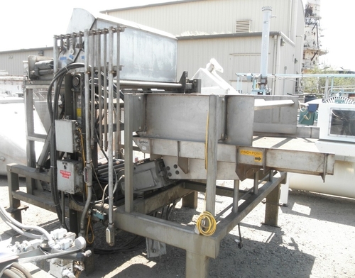 FMC Link-Belt tote dumper, hydraulic, 52" W opening, includes rollers ...