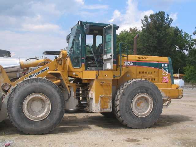 Front End Loader, Kawasaki, 5 yard, closed cab, Cummins 8.3 liter. 23.5 ...