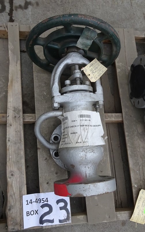 3" Edwards angle stop check valve, 900 lb., WCB, new/unused for Sale ...
