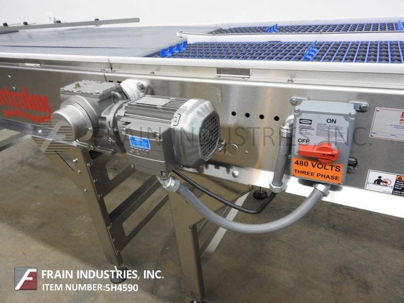 16-3/4" wide x 5' long, Intralox #ARB, activated roller belt conveyor ...