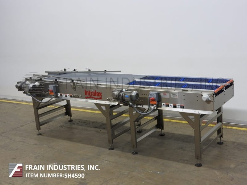 16-3/4" wide x 5' long, Intralox #ARB, activated roller belt conveyor ...
