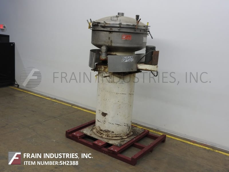 Gump #CP-43, 48" diameter, Stainless Steel, inline sifter / screener ...