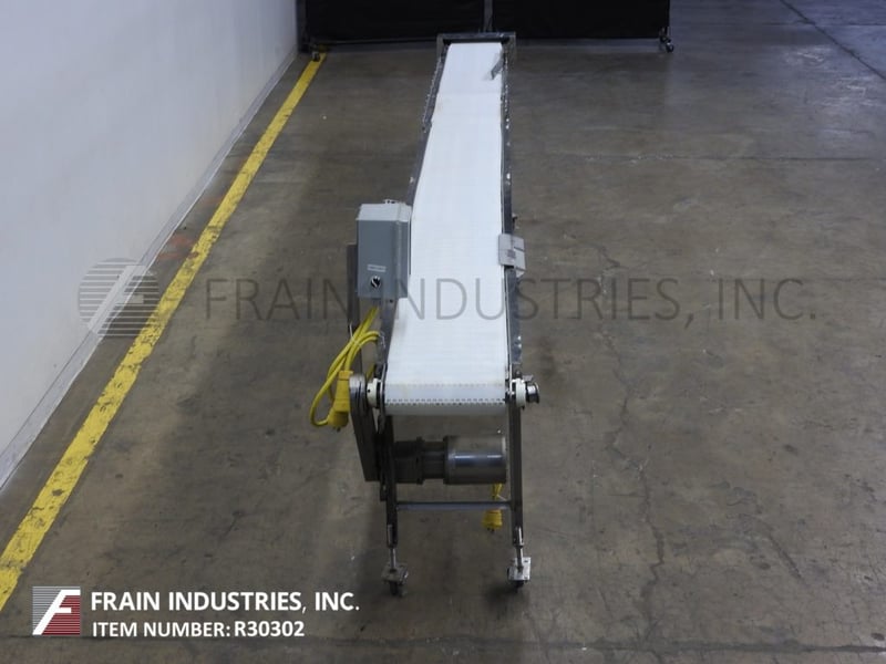 14" wide x 20.3' long, ASTD, Stainless Steel table top conveyor ...