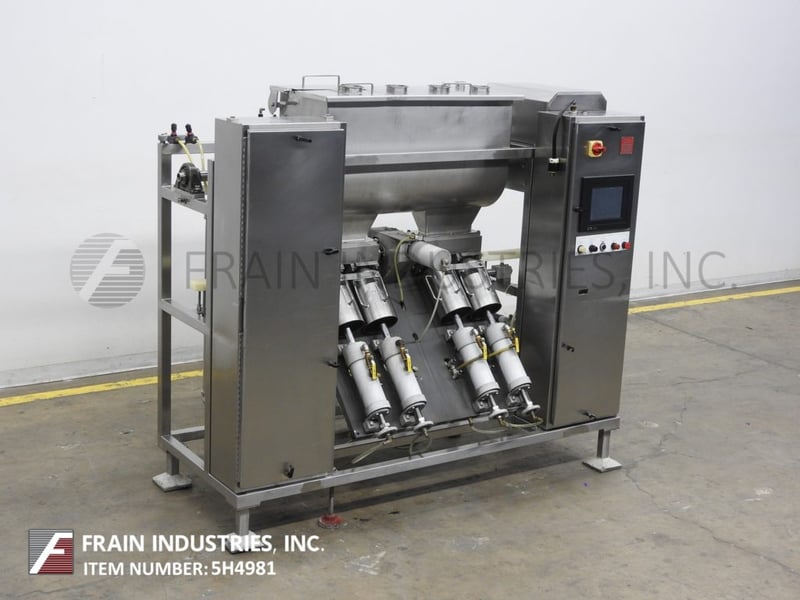 Raque #PF25-4, automatic, Stainless Steel, 4 head piston filler with ...