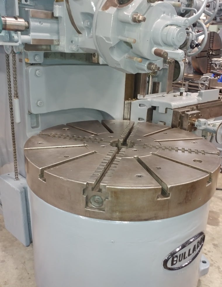 42" Bullard #Spiral-Drive, vertical turret lathe, 4-jaw 42" tbl, 36" u ...