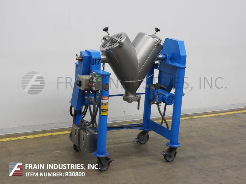 3 cu.ft. Patterson, Stainless Steel twin shell mixer, 60 lbs. per cu.ft ...