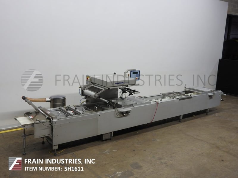 Multivac #R5200, inline, intermittent motion, roll-stock, form, fill ...