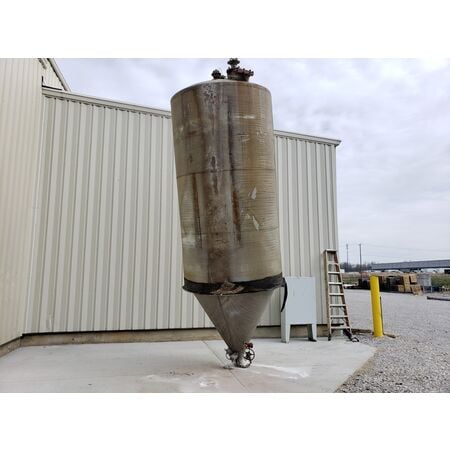 Brismet #T-6061-T6-ALUM, aluminum silo, 350 cu.ft., storage bin cone ...