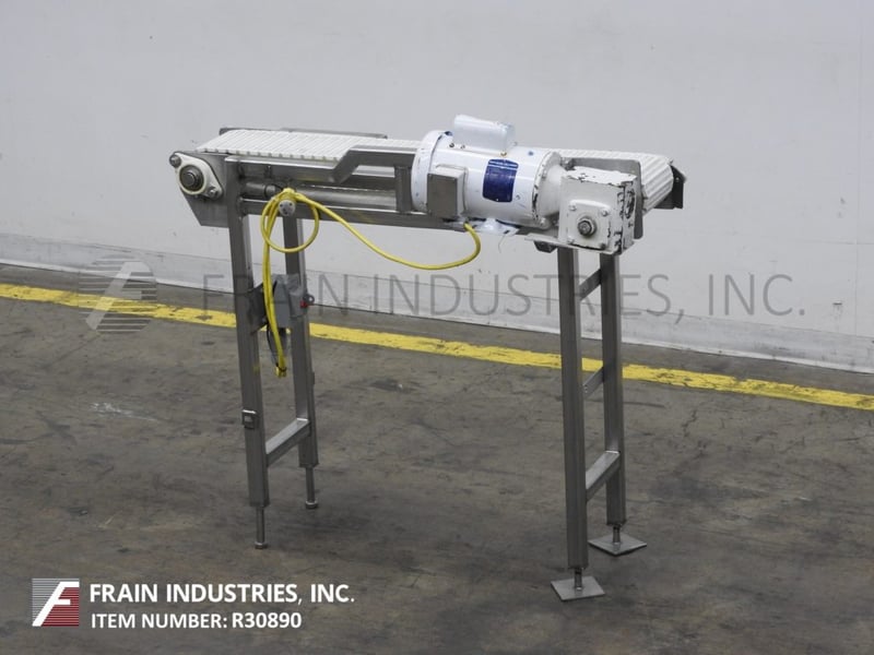 7" wide x 3.7' long, FBF Itala Srl, Stainless Steel table top conveyor ...
