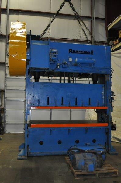 250 Ton, Rousselle #S2-250-96-48, 6" stroke, 23" Shut Height, 8" adj ...
