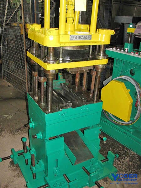8 Ton, Airam, 4-Axis cut-off press, 10" x15" bed, 15 between posts, 13 ...
