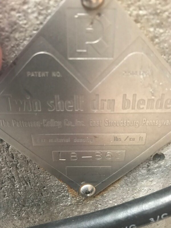 .26 cu.ft. Patterson, Stainless Steel twin shell, liquid-solids blender ...