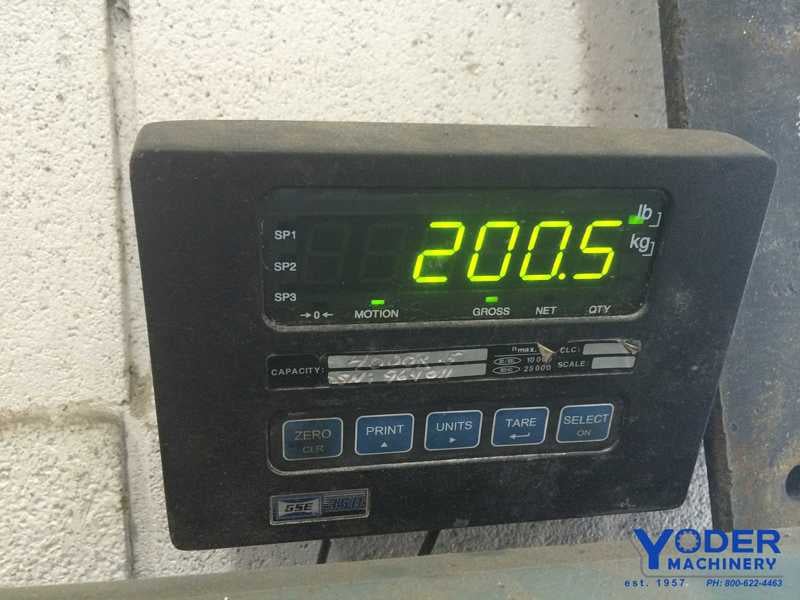 5000 lb. Inscale #D-44-SK-1, digital platform floor scale, 48" x 48 ...