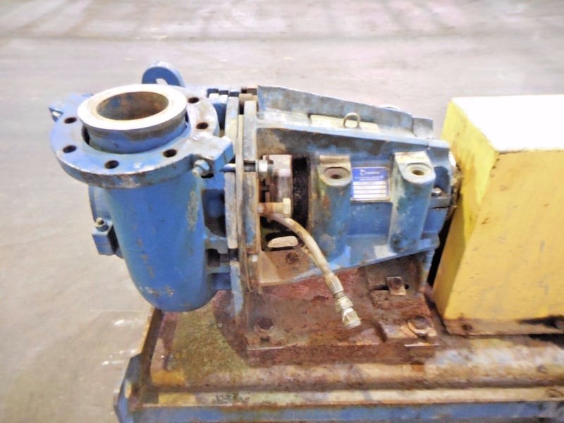 Metso #MM150-LHC-D, slurry pump with 15 HP motor & frame, 6" inlet, 4 ...