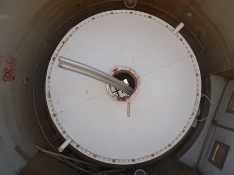 Mild Steel Silo, 1750 cu.ft., 12' x 15', cone bottom, dust collector ...