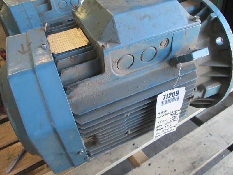 24.8 HP 3600 RPM ABB, Frame 160LD, TEFC, 33.5 amps, electrically OK ...