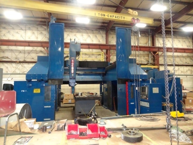 DMT #1200, 5-Axis, CNC gantry mill, 152" X Travel, 102" Y Travel, 40" Z ...