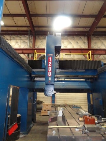 DMT #1200, 5-Axis, CNC gantry mill, 152" X Travel, 102" Y Travel, 40" Z ...