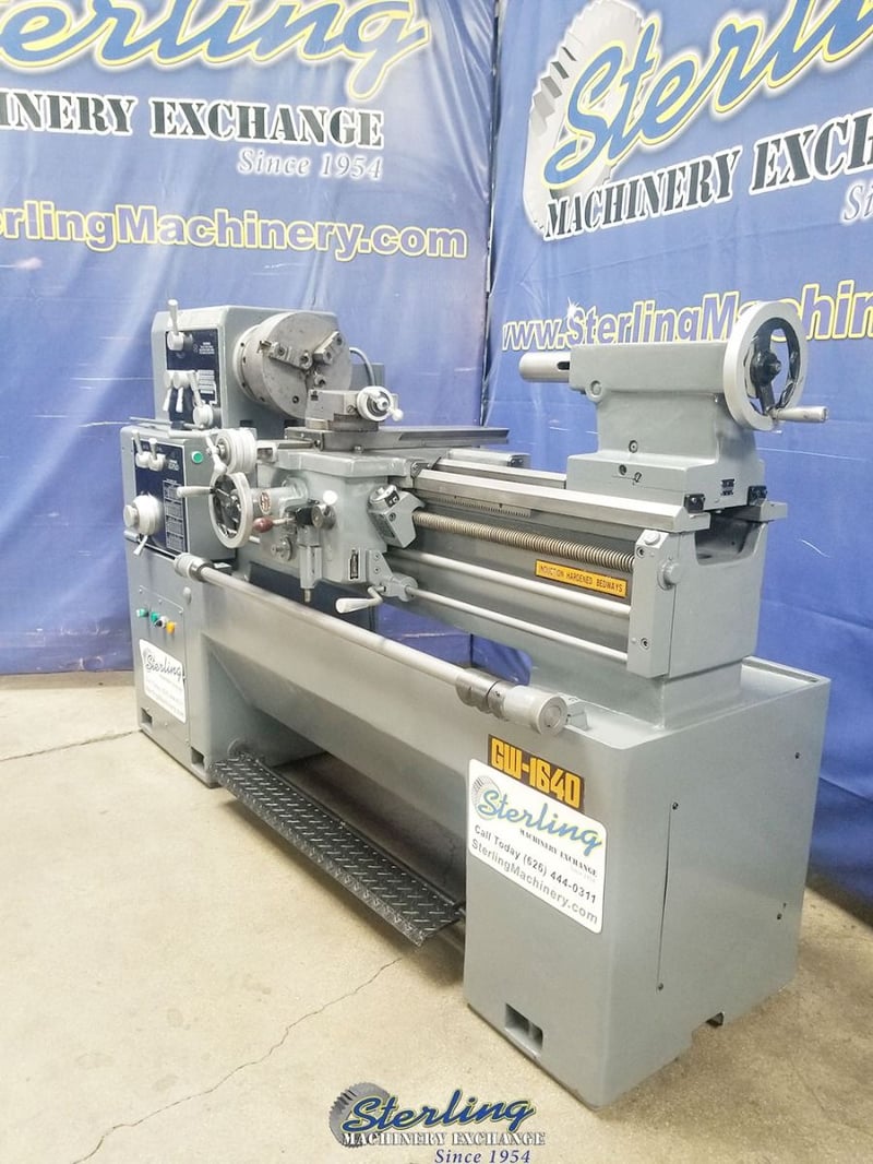 16"/24" x 40" Goodway #GW-1640, 2" hole, 55-1800 RPM, 3-jaw chuck, tool ...