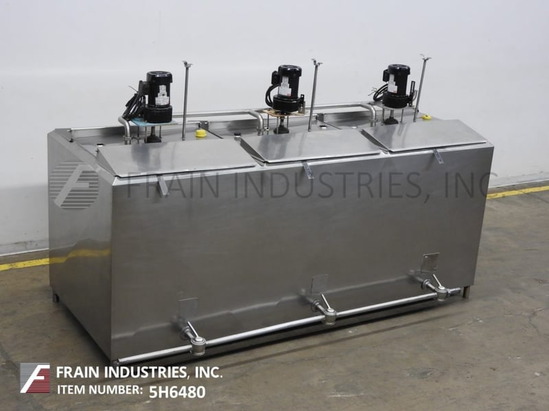 1200 gallon 304 Stainless Steel tank, (3) chamber low pressure jacketed ...