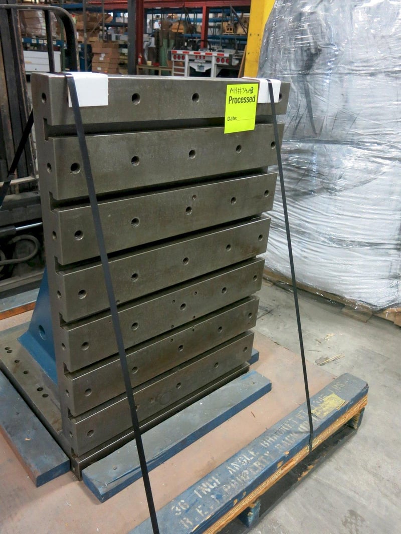 24.5" width x 36" H Precision Angle Plate, T-Slots, drilled/tapped ...