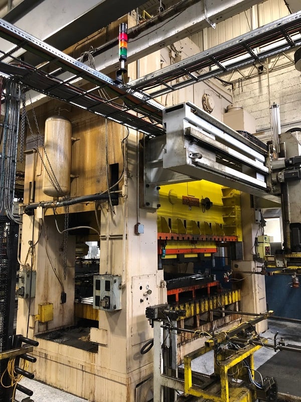 660 Ton, Heim #S2-660-120-66, straight side double crank press, 14 ...