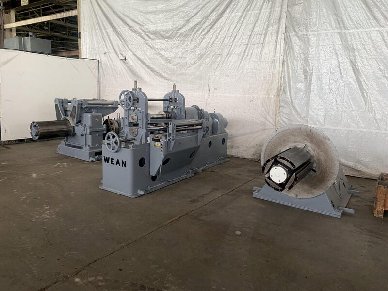 24" x .125" Wean slitting line, 6000 lb., uncoiler, slitter, recoiler ...