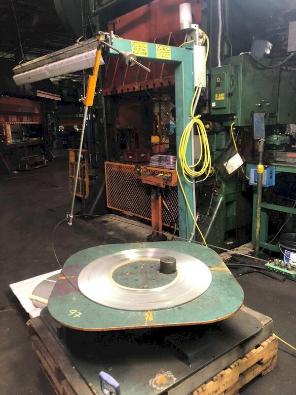 Rotating Uncoiler Table, 42" capacity for Sale | Surplus Record