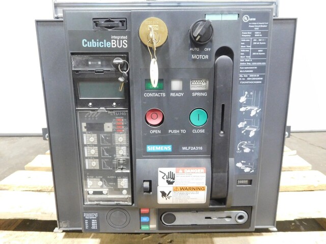 1600 Amps, Siemens, WLF2A316, Integrated cubicle bus power circuit ...
