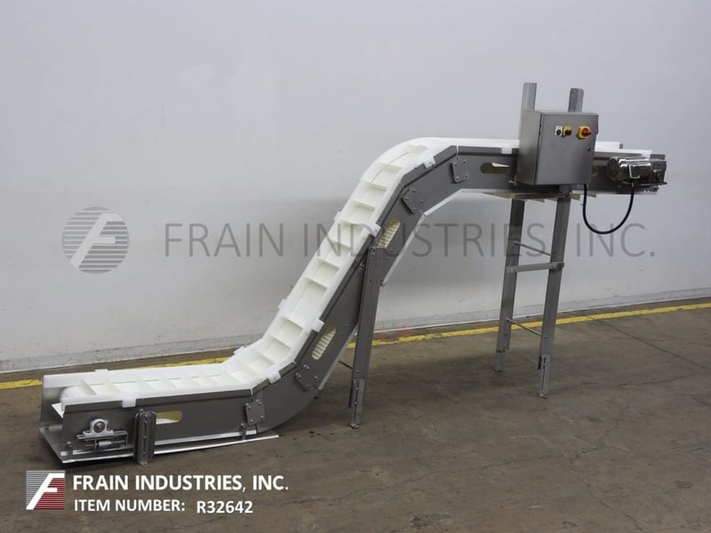 Nercon, Stainless Steel inclined cleated conveyor, control panel with ...