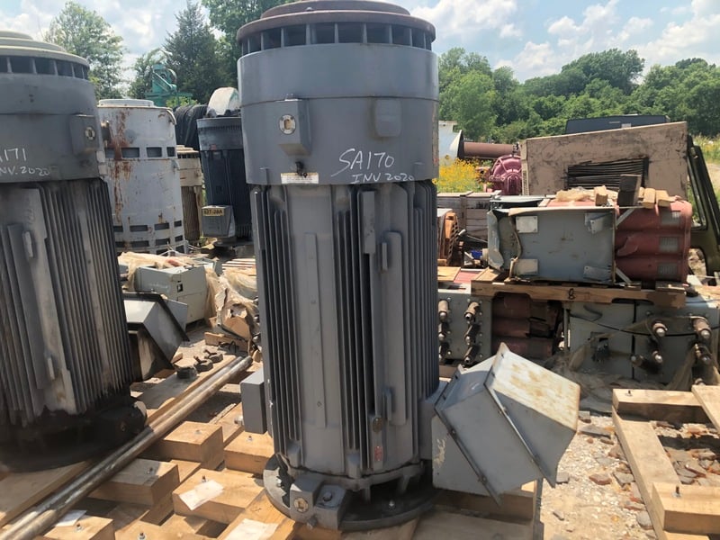 450 HP 1190 RPM General Electric, Frame L5011TP30, TEFC, hi-thrust, 1. ...