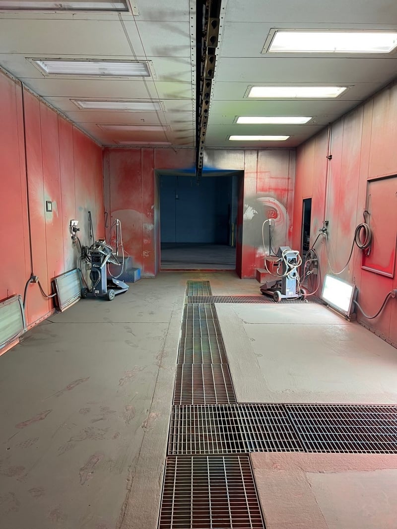 Powder coating line, Nordson/gat 5' W x 7' H, 5 Stage Washer for Sale ...