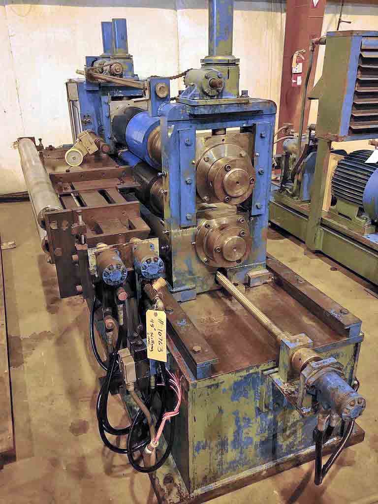 48" x 4.75" Braner slitting line, 20000 lb. coil car thru turnstile for ...