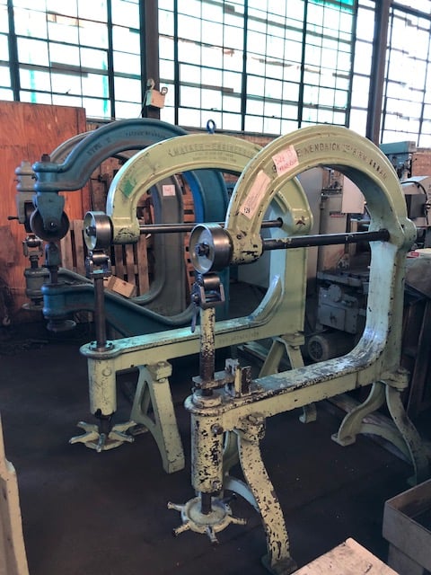 42" Edwards Type E wheeling machine, removes creases, buckles & dents ...