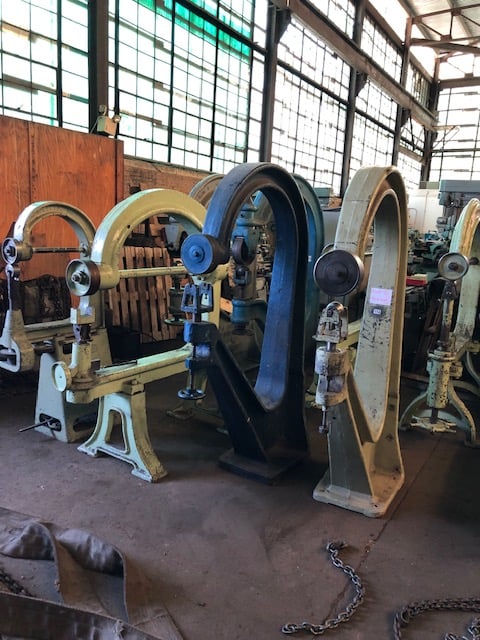 42" Edwards Type E wheeling machine, removes creases, buckles & dents ...