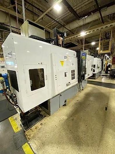 Fuji #TNW3500TR, twin spindle twin turret CNC lathe w/gantry load, 8 ...
