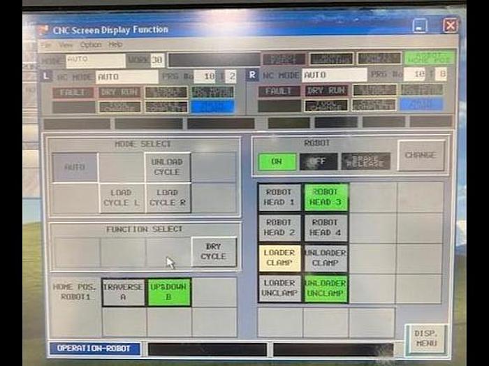 Fuji #TNW3500TR, twin spindle twin turret CNC lathe w/gantry load, 8 ...