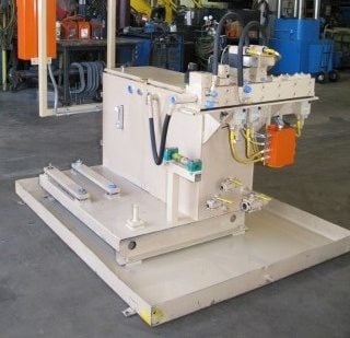 75 gallon, L-shaped tank, drip pan, (7) station DOS manifold w/relief ...