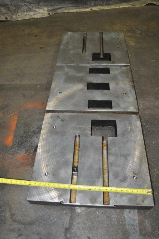 65" L x 24" width x 3" H, Bolster Plate, T-slots, 5 holes for scrap ...