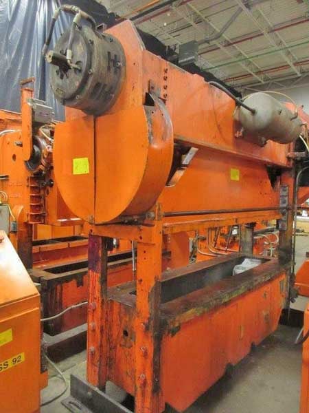 100 Ton, Rousselle #S2-30-100, straight side double crank press, 4 ...