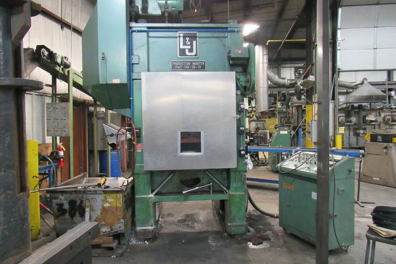 100 Ton, L & J Press #PM2, high speed, 36" x24" bed, 2" stroke For Sale | Surplus Record