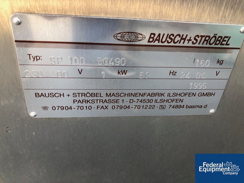 Bausch & Stroebel #SP100, Single Head Powder Filler, 16-150mm diameter ...
