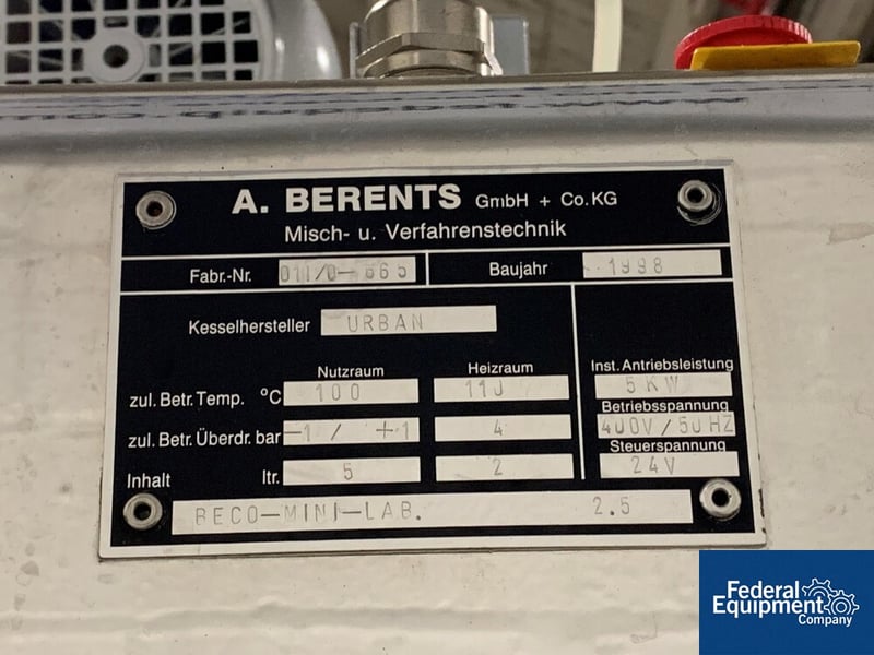 1.3 gallon Becomix #BECO-MINI-LAB, Homogenizing/Mixer, Stainless Steel ...