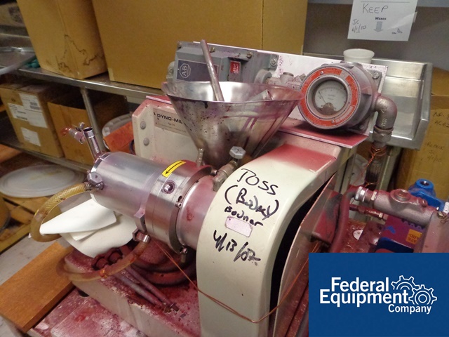 WAB #Dyno-Mill-KDL, Stainless Steel jacketed chamber, explosion proof ...