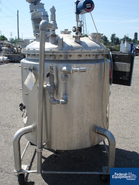 132.08 gallon DCI, 500 liter reactor, 316L Stainless Steel, 36" dia x ...