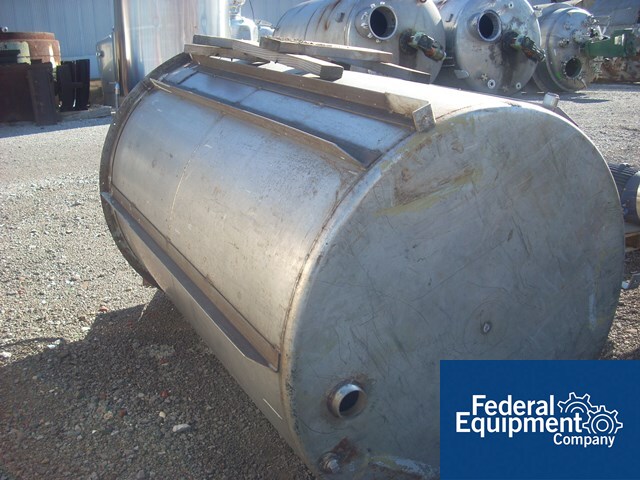 525 gallon Stainless Steel Tank, 48" dia.x 70" straight side, open top ...